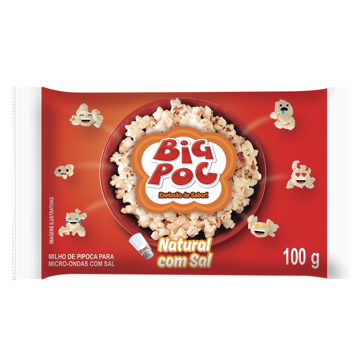 PIPOCA PARA MICROONDAS SABOR NATURAL - Big Poc